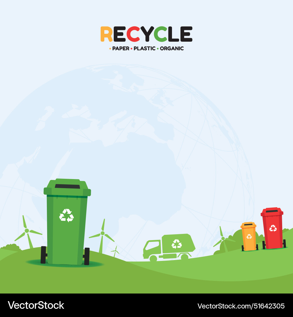 Recycle for a sustainable future Royalty Free Vector Image