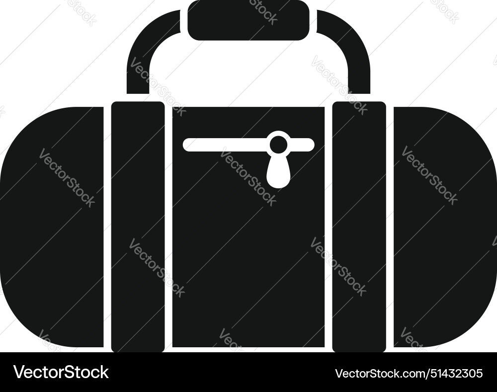 Simplified of a black duffel bag Royalty Free Vector Image