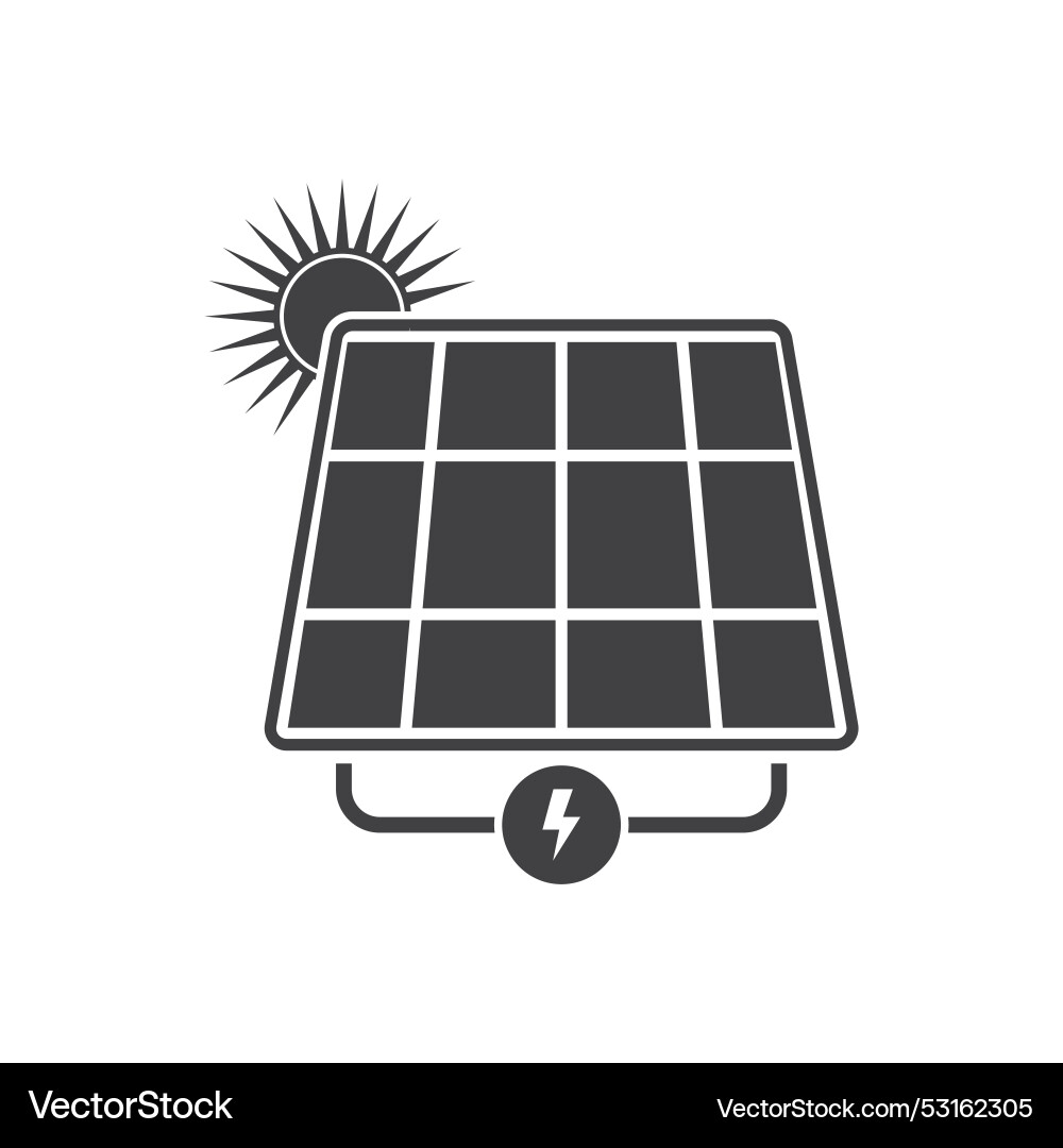 Solar energy logo icon Royalty Free Vector Image