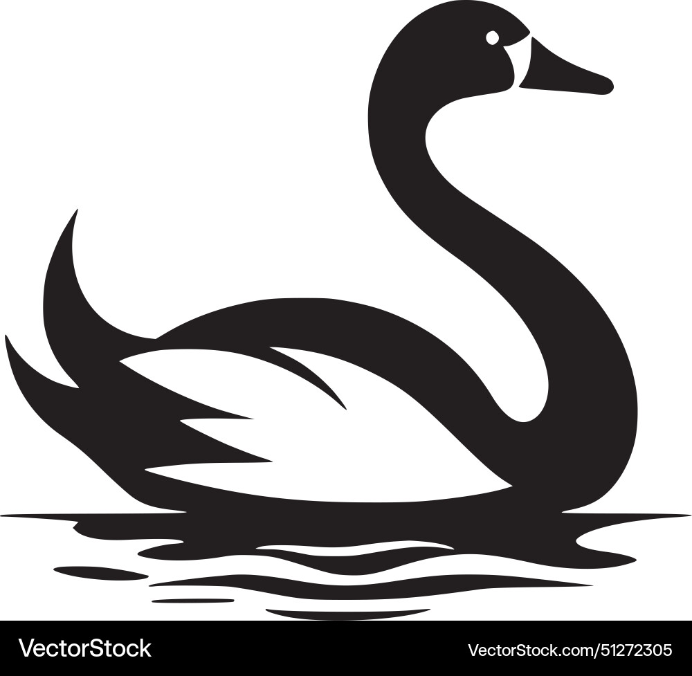 Swan - minimalist and simple silhouette Royalty Free Vector