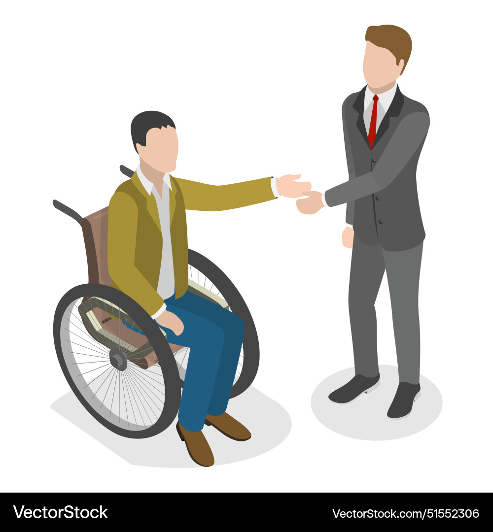 3d isometric flat of hiring people Royalty Free Vector Image