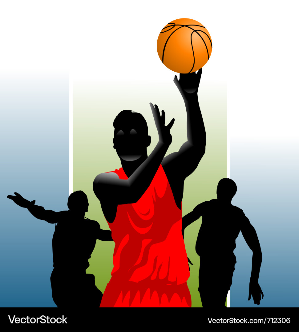 Basketball players Royalty Free Vector Image - VectorStock