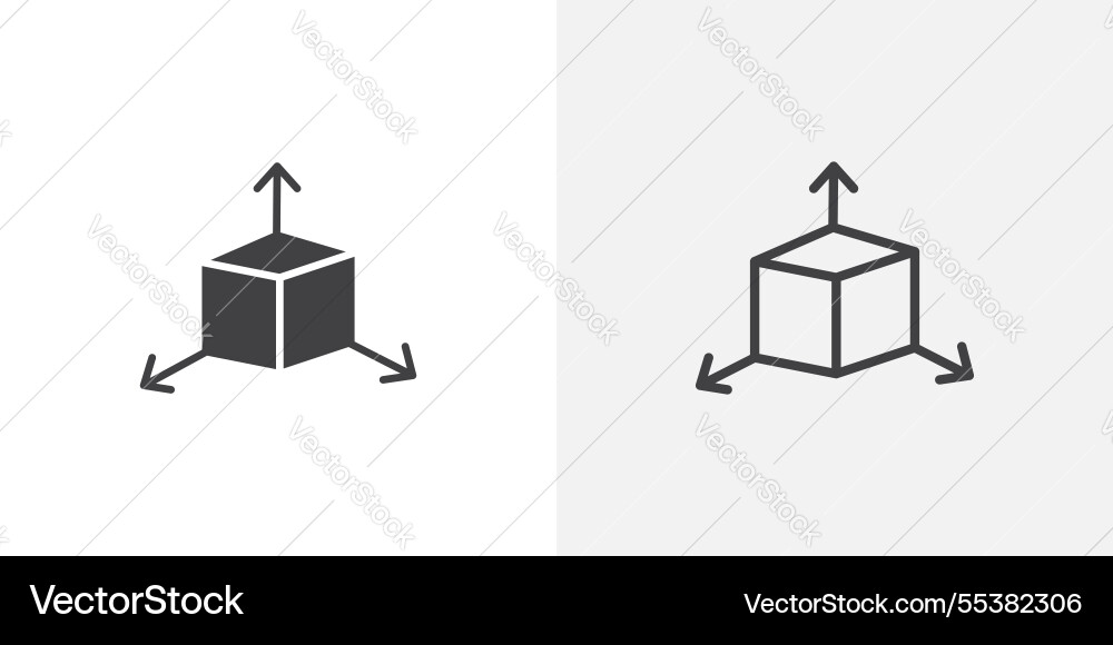 Bim icons in black fill and liner versions Vector Image
