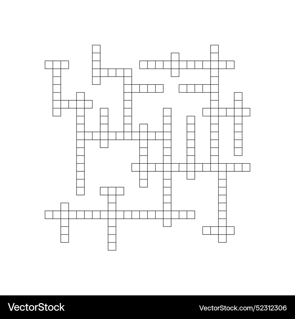 Crossword puzzle background with word grid Vector Image