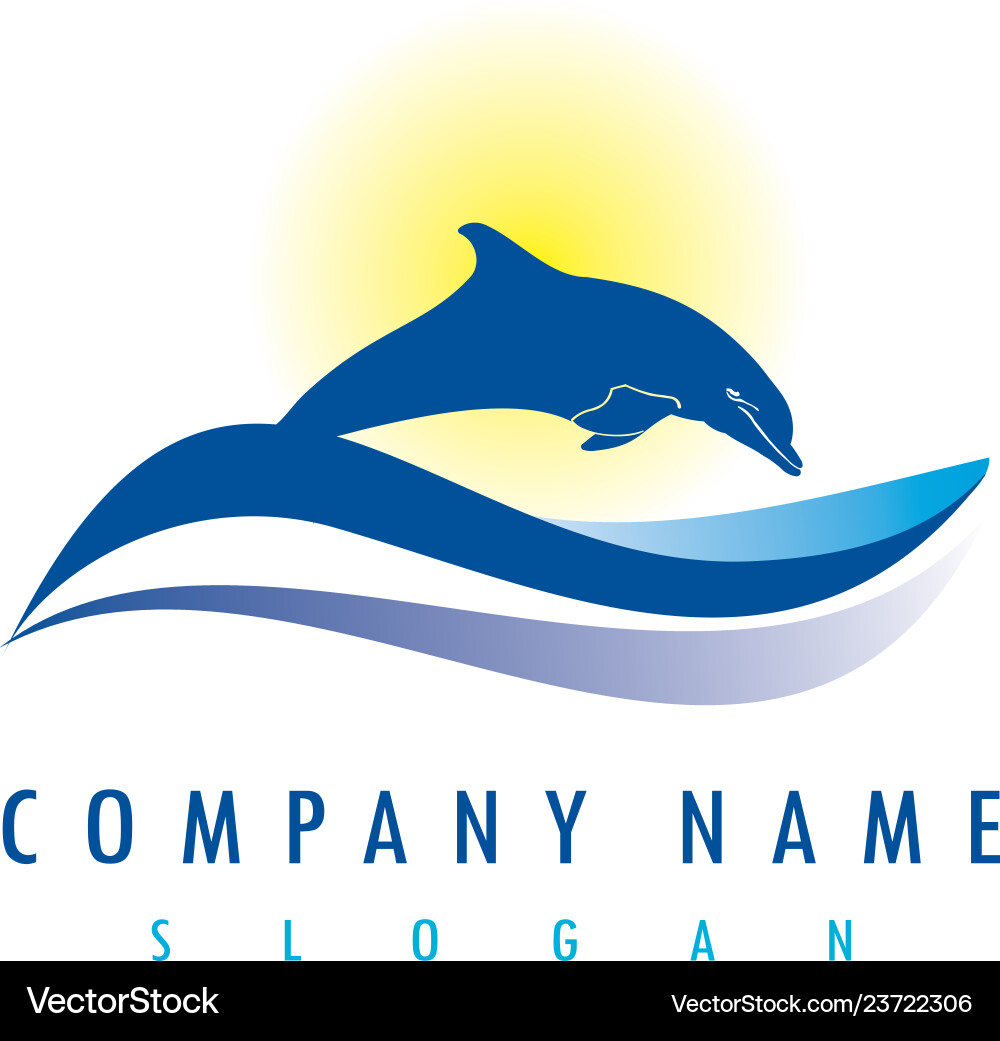 Dolphin logo Royalty Free Vector Image - VectorStock