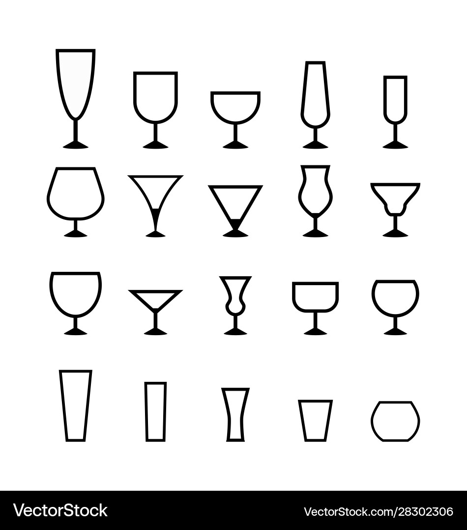 Drink glass icon Royalty Free Vector Image - VectorStock