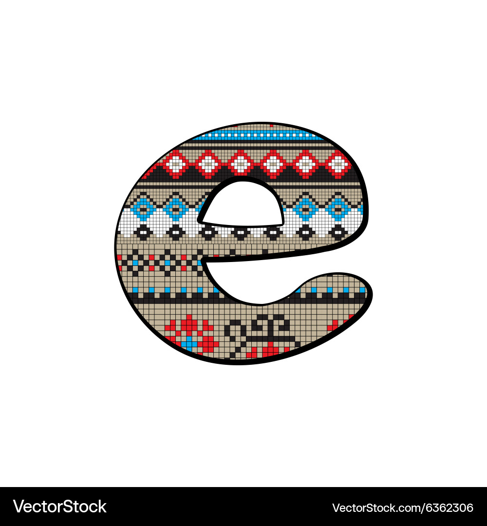 E letter small Royalty Free Vector Image - VectorStock