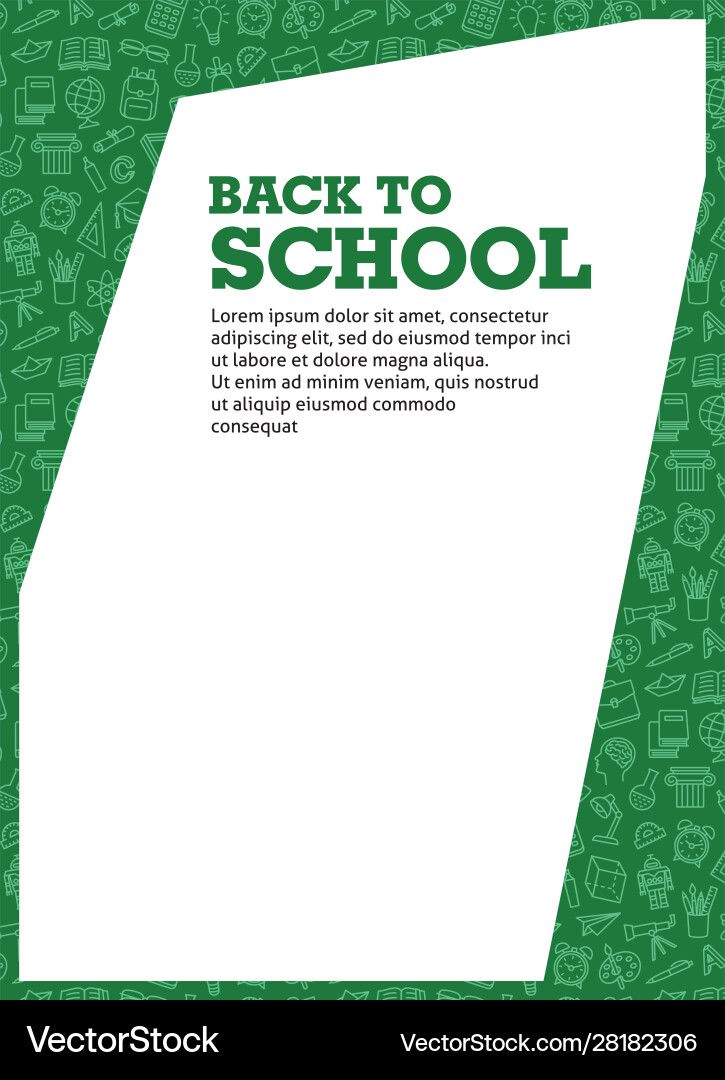 Frame school education Royalty Free Vector Image