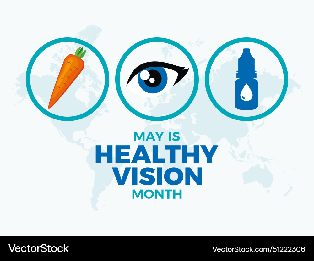 May is healthy vision month poster Royalty Free Vector Image