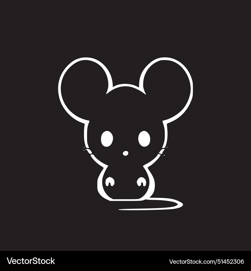 Mouse - minimalist and simple silhouette Vector Image