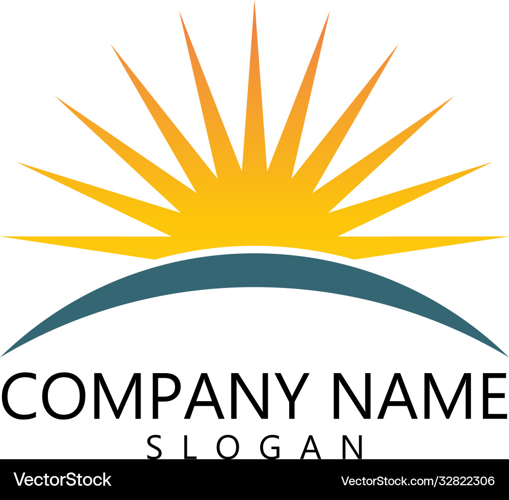 Sun logo Royalty Free Vector Image - VectorStock