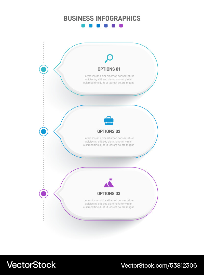 Vertical progress bar featuring 3 arrow-shaped Vector Image