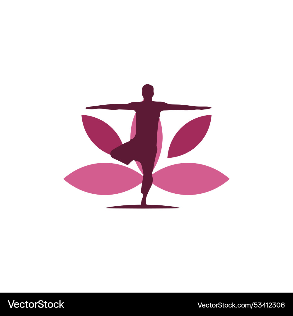 Yoga simple logo (53412306) – Free Vector | VectorStock