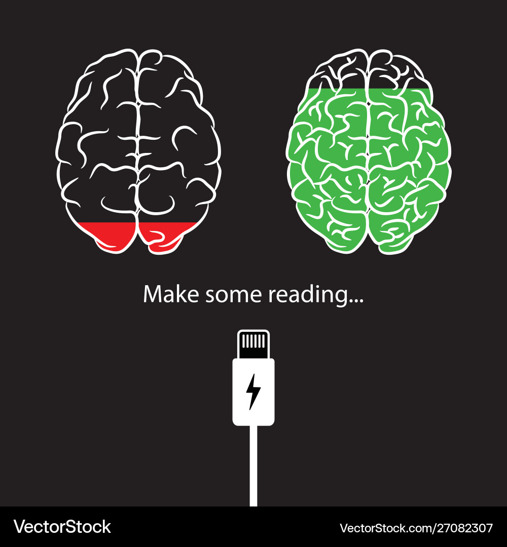 Brain Charge Symbol Background Royalty Free Vector Image