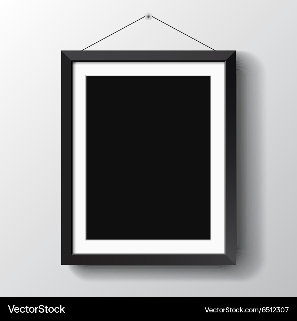 Elegant Black Photo Frame Royalty Free Vector Image
