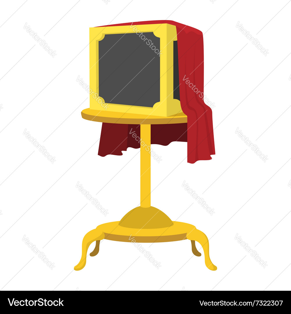 Magic box cartoon icon Royalty Free Vector Image