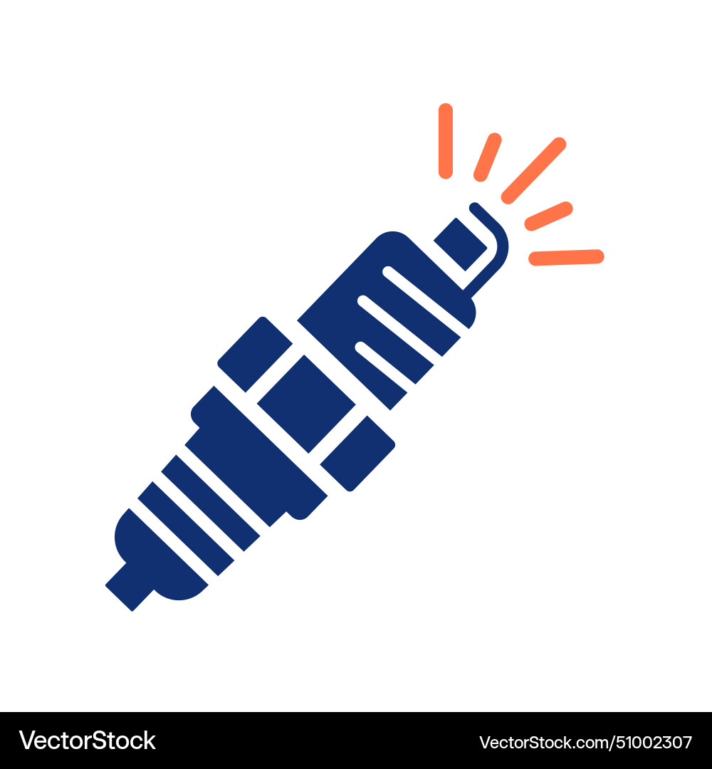Spark plug icon on white background Royalty Free Vector