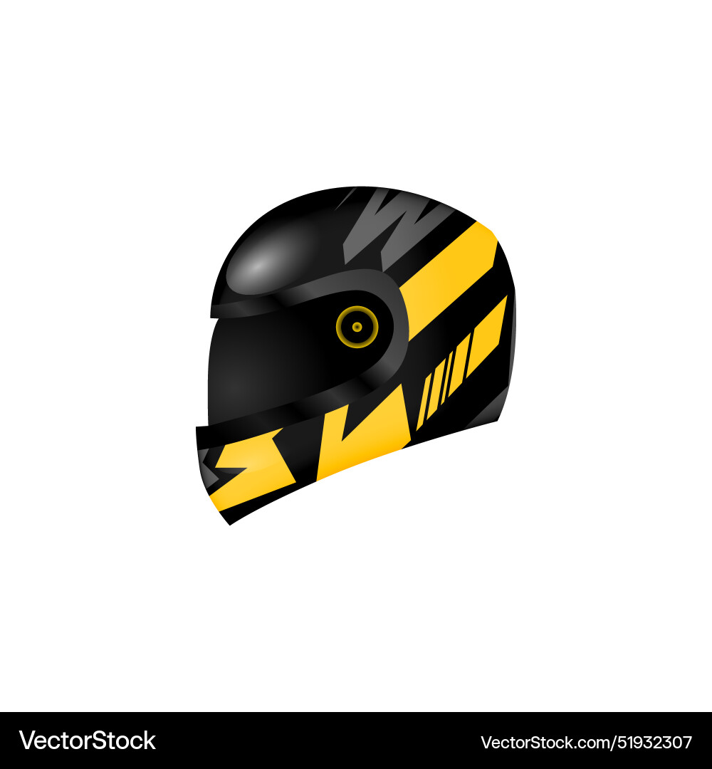 Sport racing motorcycle helmet isolated Royalty Free Vector