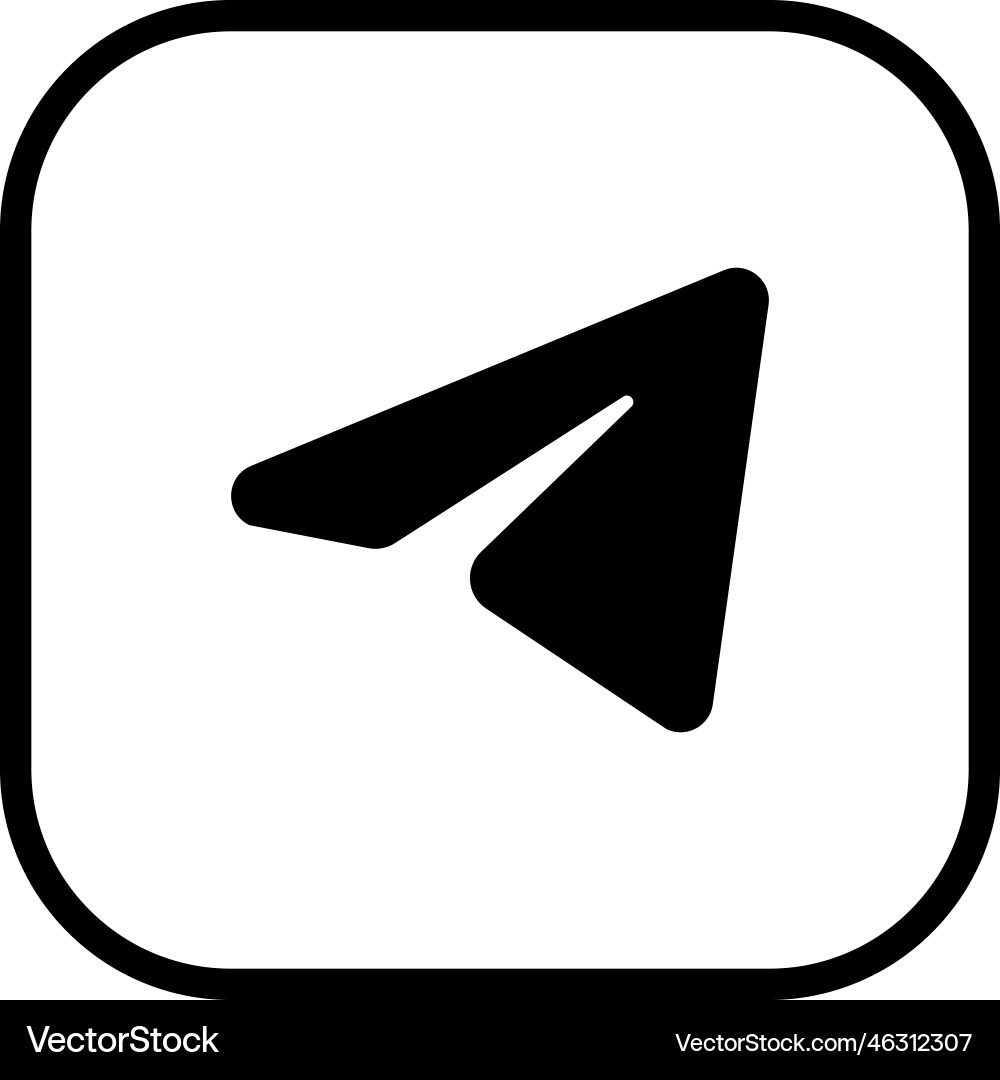 Telegram logo messenger icon realistic social Vector Image