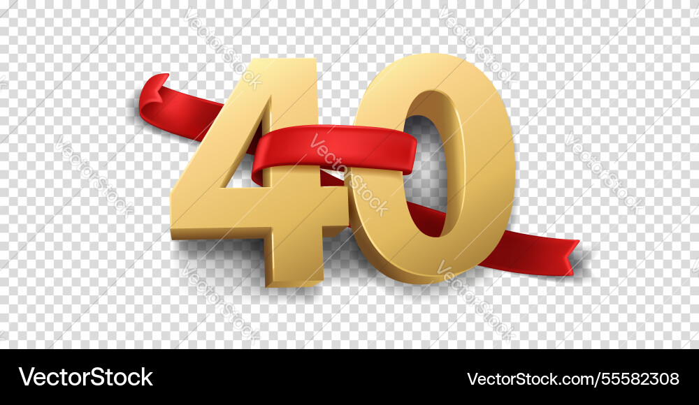 40th year anniversary background Royalty Free Vector Image