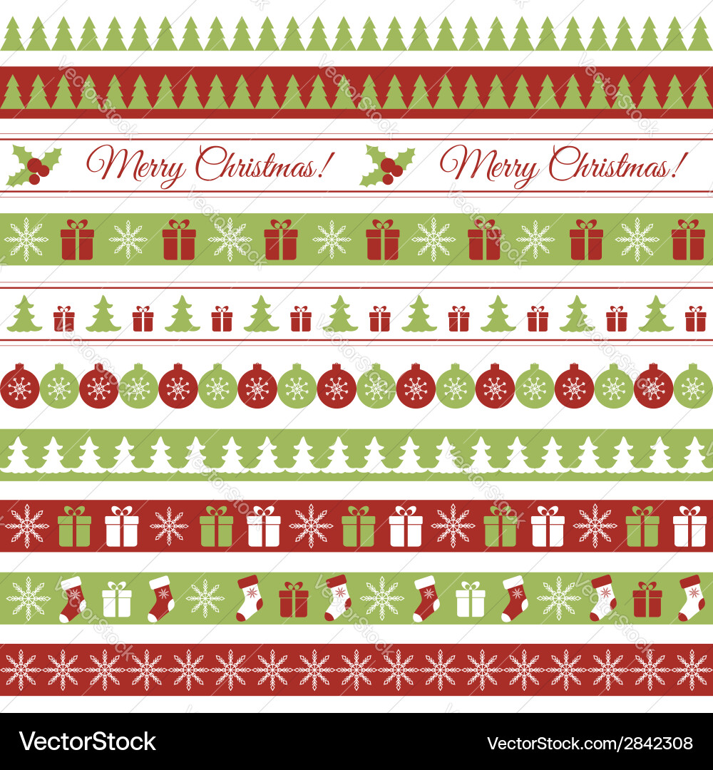 Christmas borders Royalty Free Vector Image - VectorStock