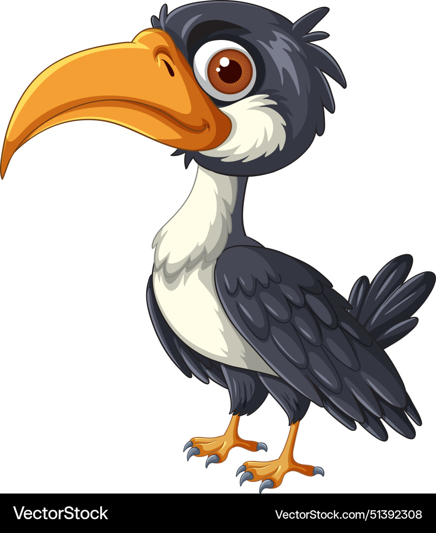 Colorful toucan with large beak Royalty Free Vector Image