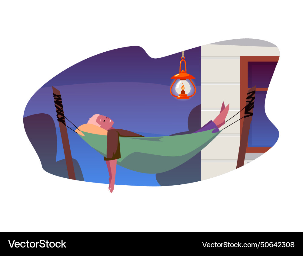 Home night relaxation scene Royalty Free Vector Image