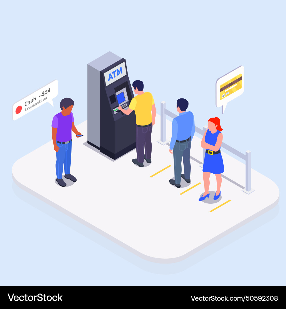 People using interfaces isometric composition Vector Image People using interfaces isometric composition Vector Image
