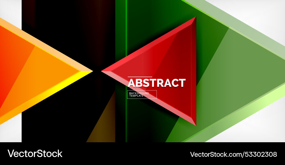 Triangle glass shapes geometric abstract Vector Image