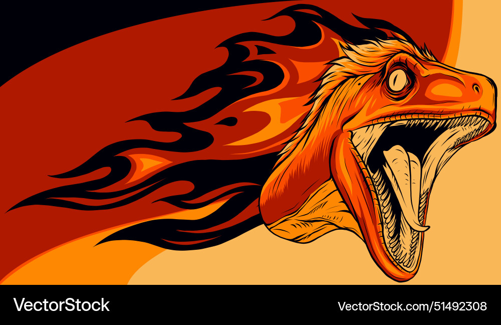 Velociraptor head Royalty Free Vector Image - VectorStock