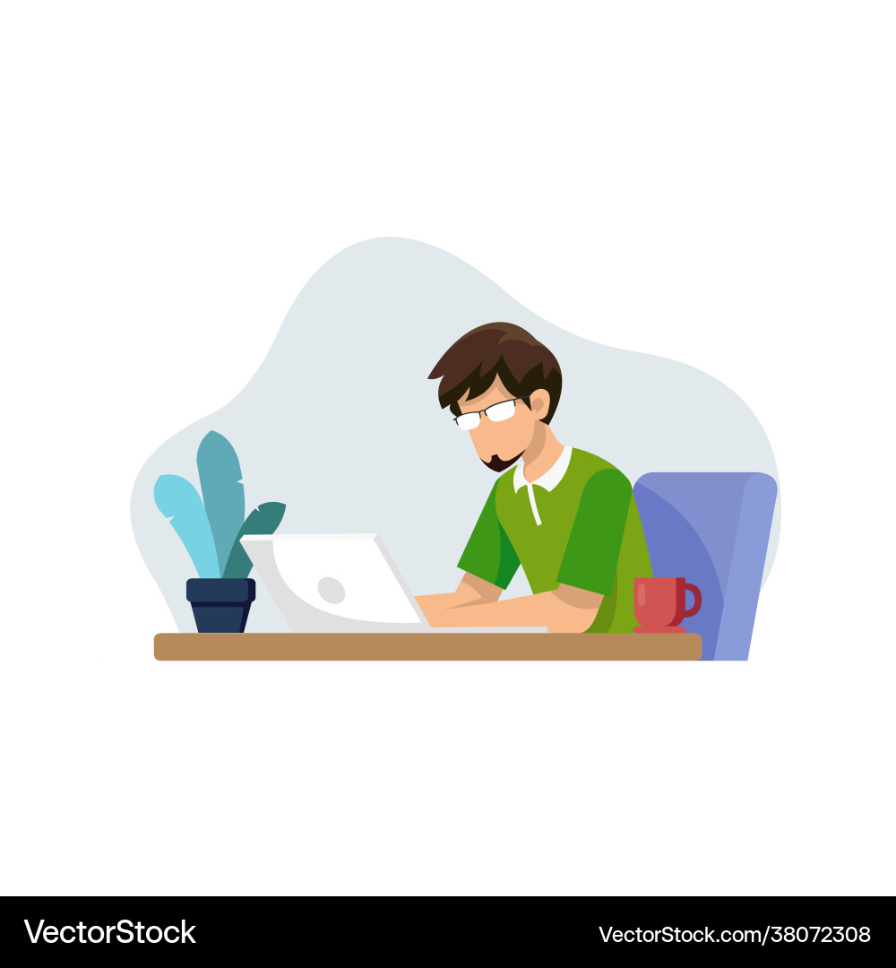 Work from home study Royalty Free Vector Image
