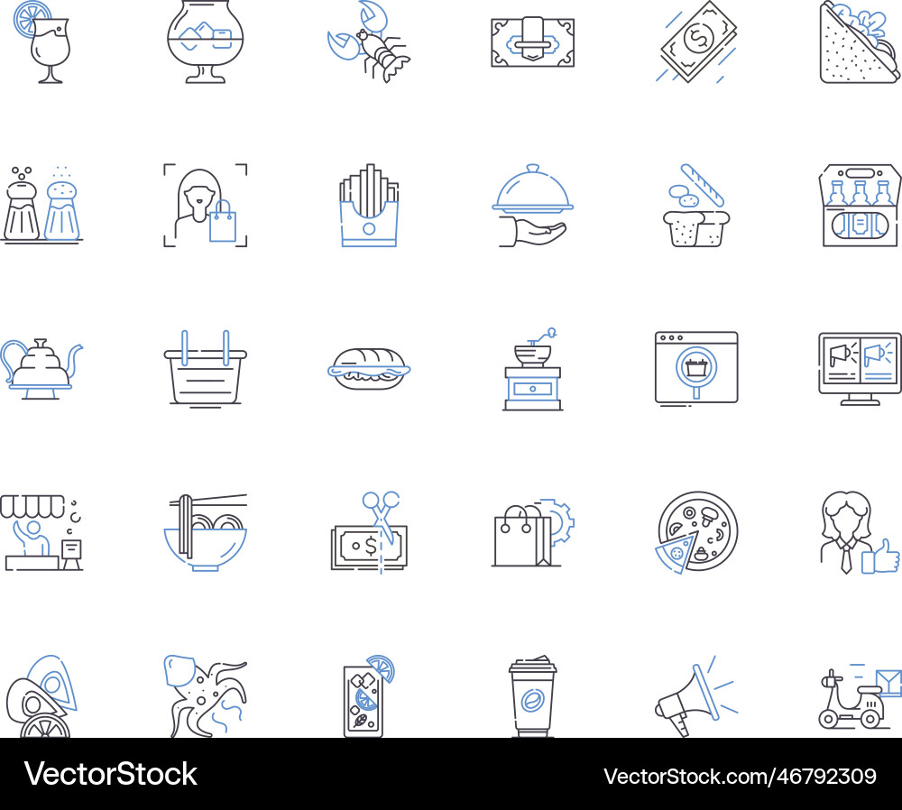 Convenience Store Icon Collection Royalty Free Vector Image