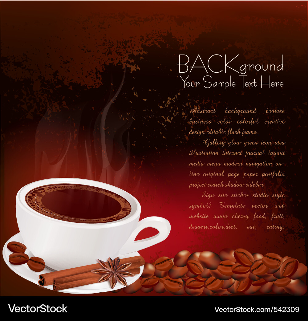 Cup of coffee Royalty Free Vector Image - VectorStock