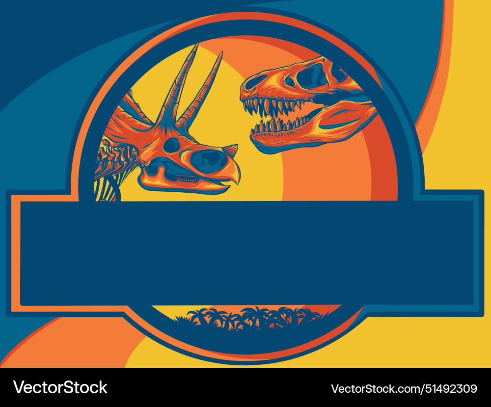 Dinosaur skeleton logo Royalty Free Vector Image