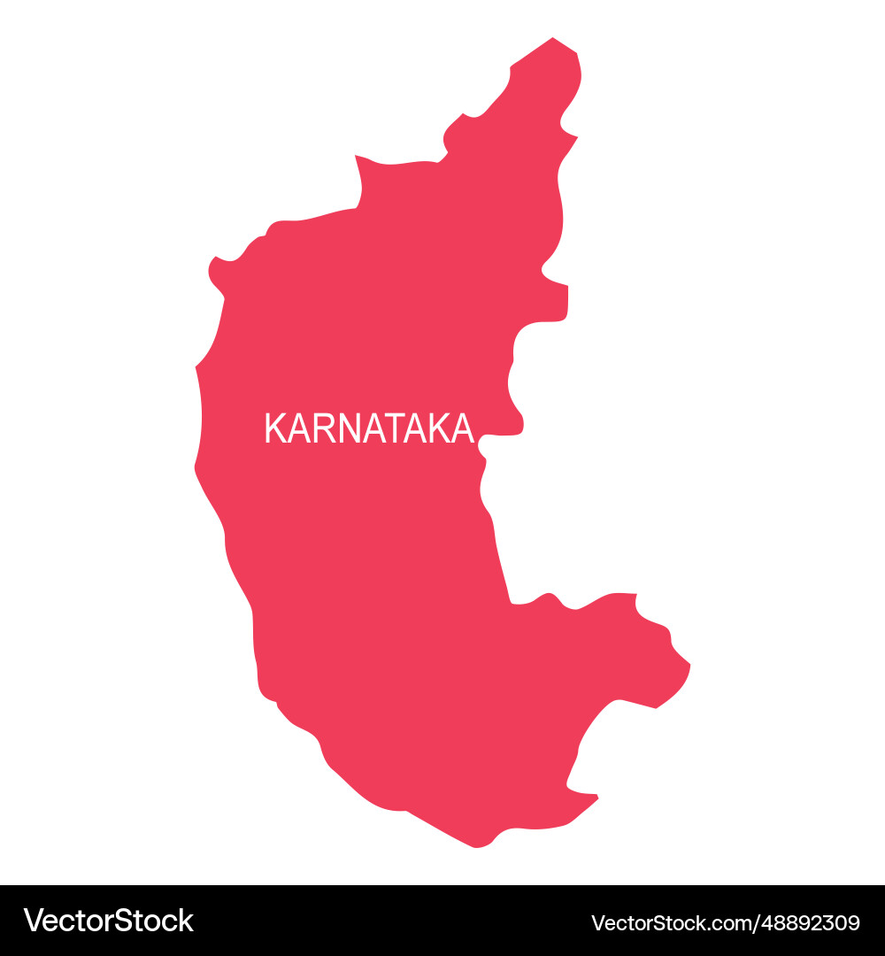 Karnataka state map Royalty Free Vector Image - VectorStock