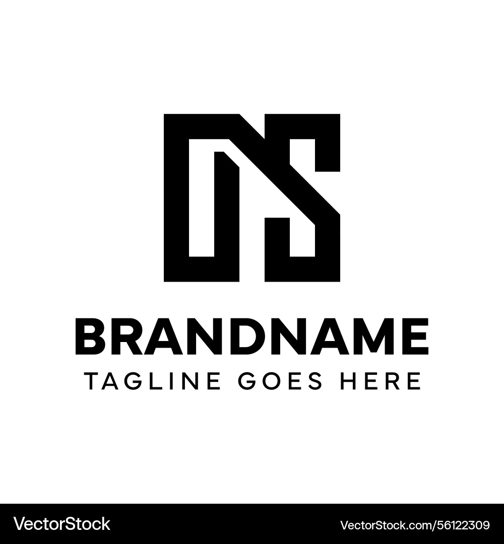 Letters ns monogram logo suitable for any brand Vector Image