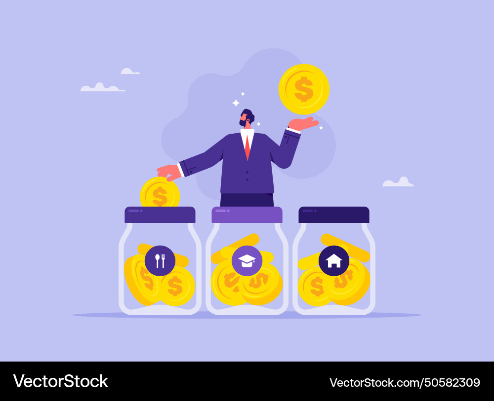 Personal finance management concept Royalty Free Vector