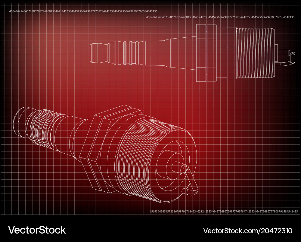3d model of the spark plug Royalty Free Vector Image