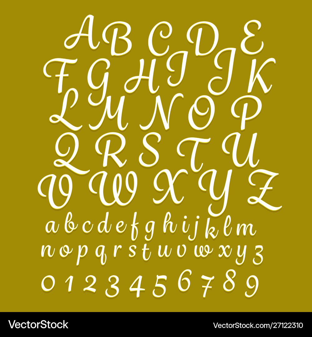 Alphabet master type Royalty Free Vector Image