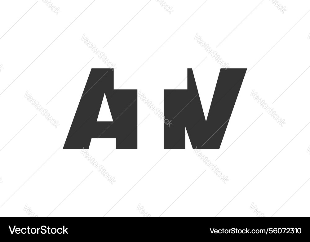 Atv logo design initial letter a t v bold font Vector Image