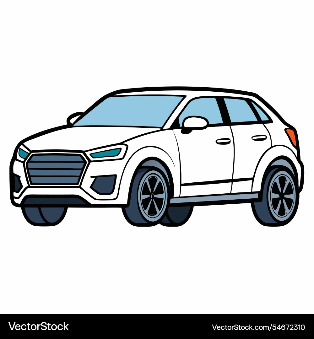 Audi car flat design Royalty Free Vector Image