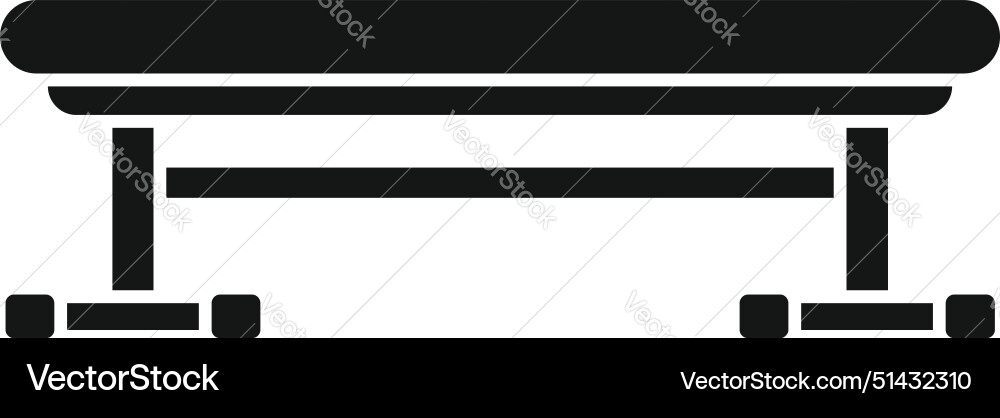 Black silhouette of modern bench icon Royalty Free Vector