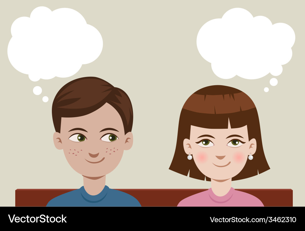 Boy and girl Royalty Free Vector Image - VectorStock