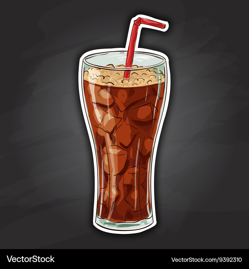 Coca Cola Drink with Ice Royalty Free Vector Image
