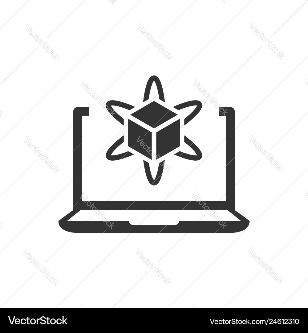 Computer simulation icon in flat style vr device Vector Image