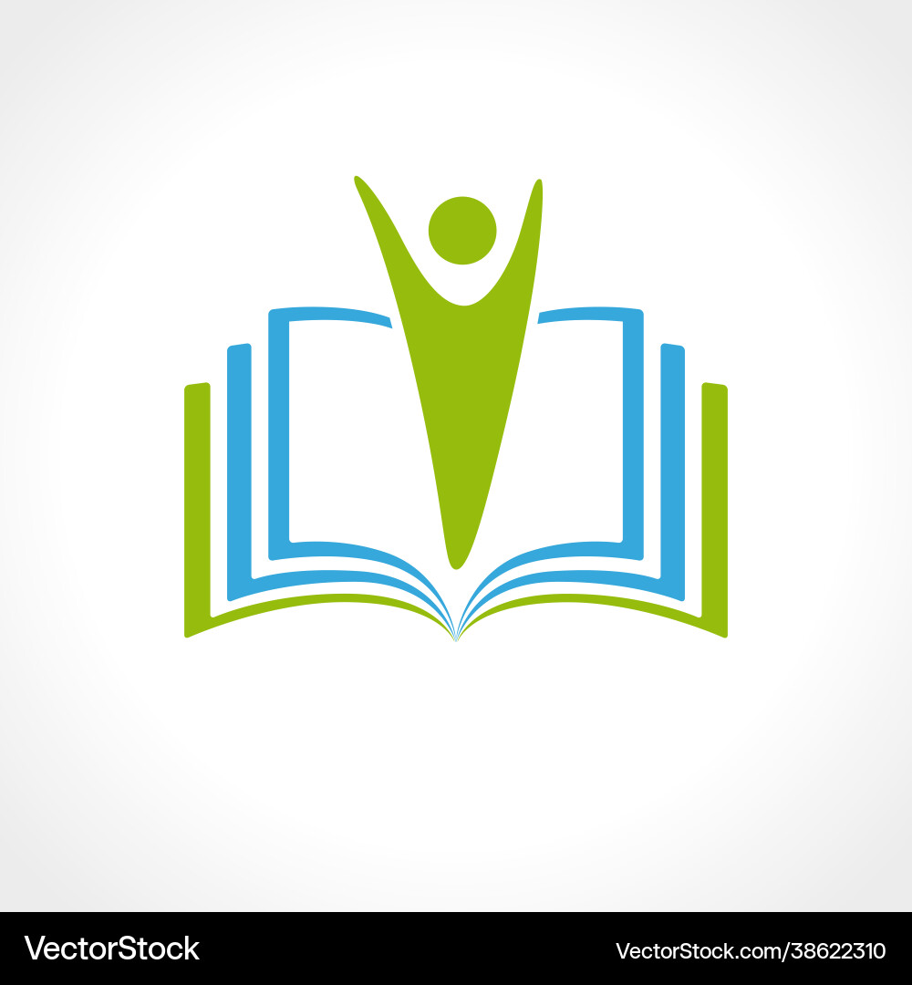 Education logo open book concept Royalty Free Vector Image