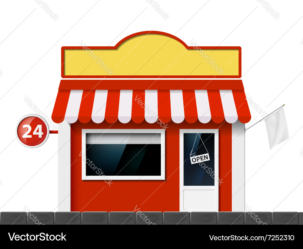 Facade of the building store Royalty Free Vector Image