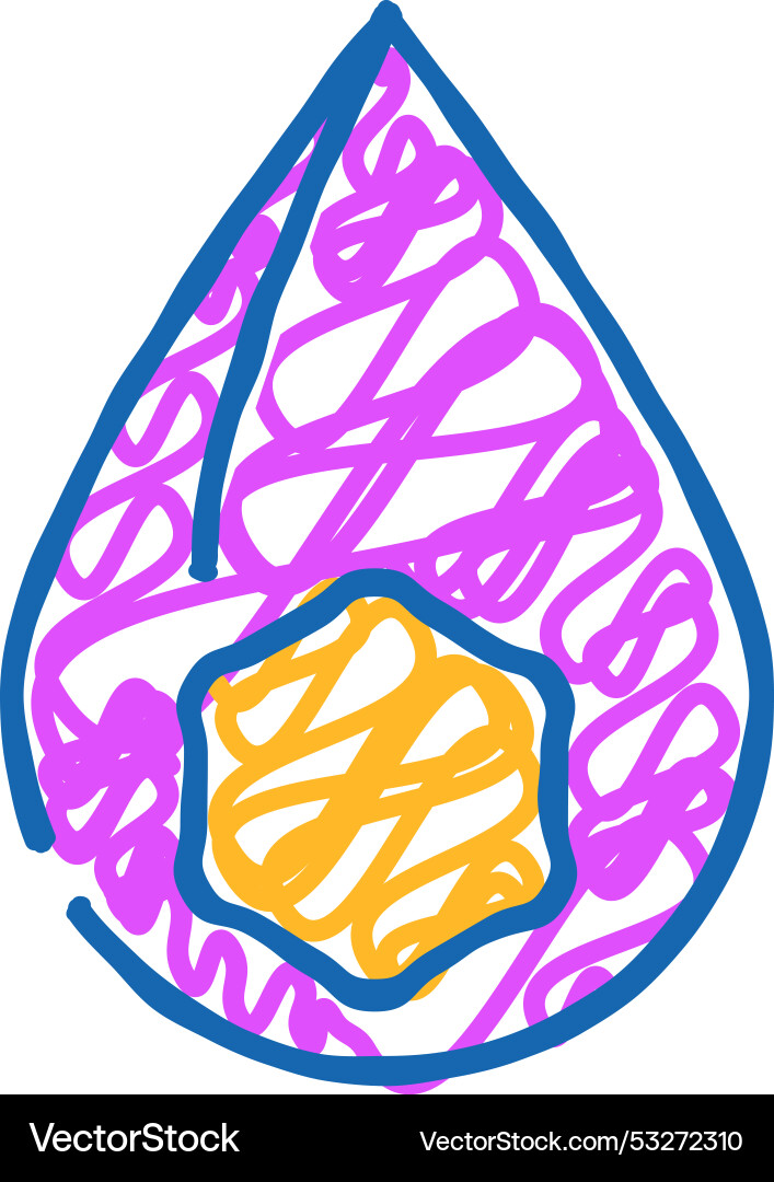 Fats nutrition fact icon doodle Royalty Free Vector Image