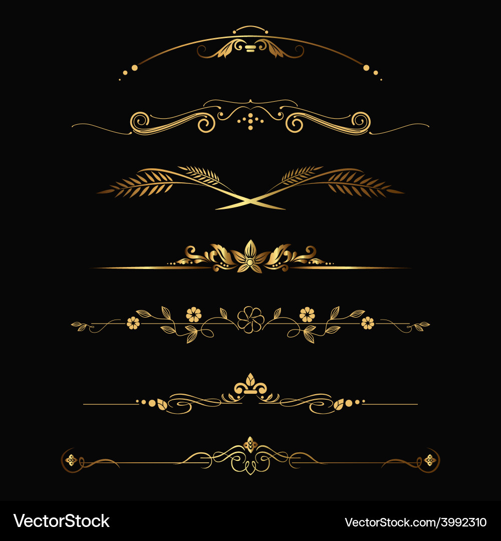 Gold ornament Royalty Free Vector Image - VectorStock