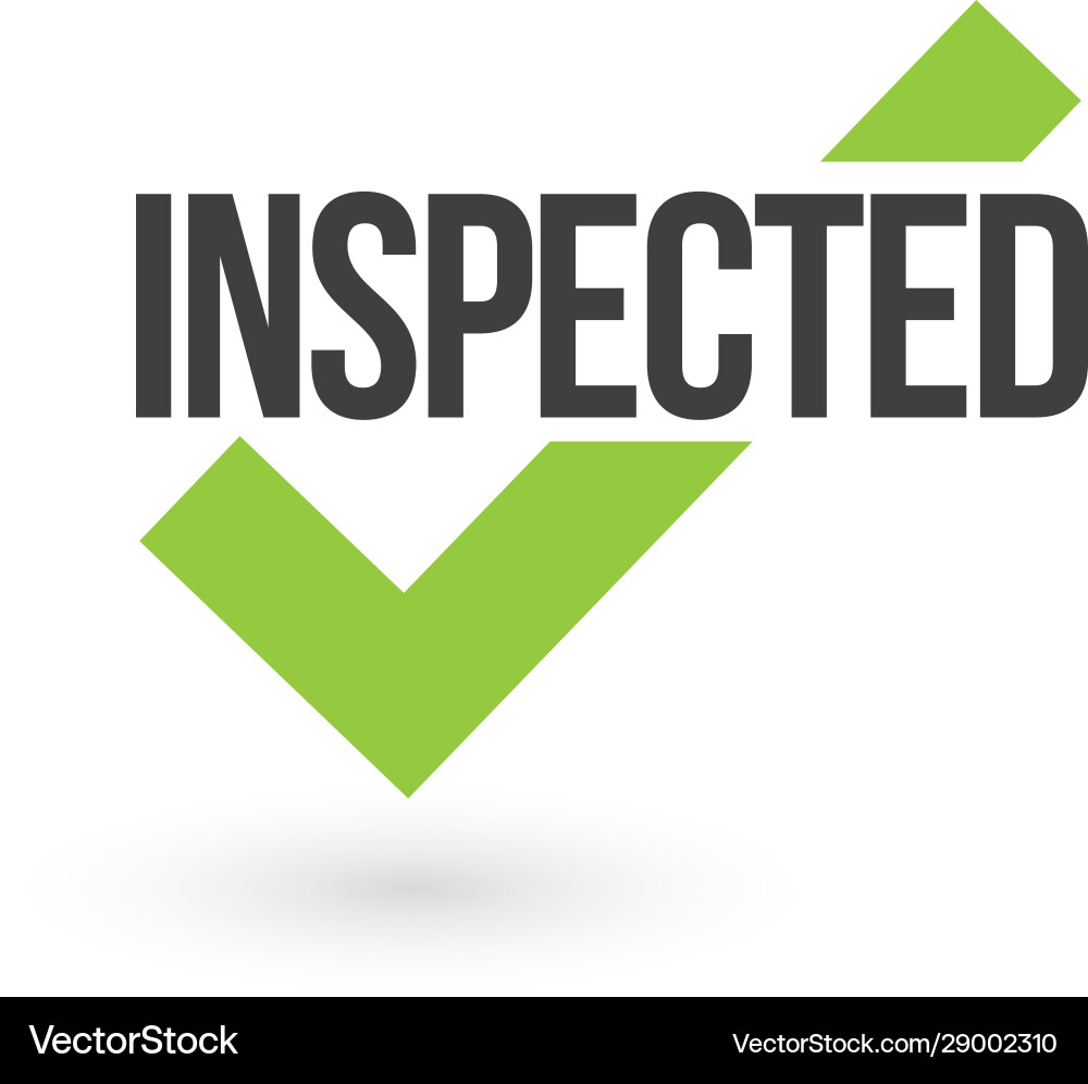 Isolated Checkmark - Inspection Approval Vector Image